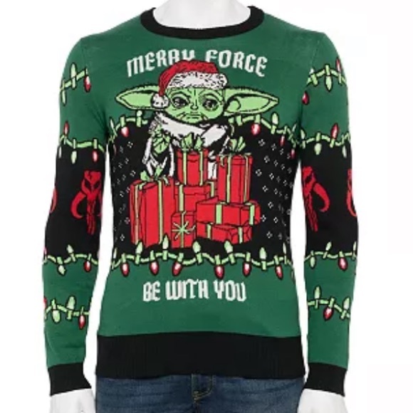 Celebrate Together | Sweaters | Mens Star Wars Mandalorian Ugly ...